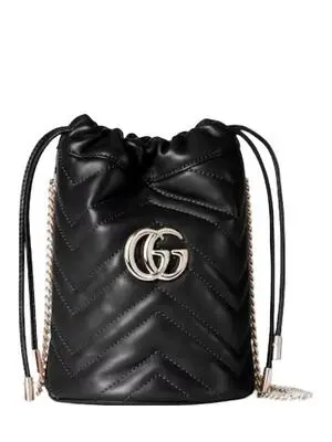 Gucci Gucci GG Marmont Small Bucket Bag Black