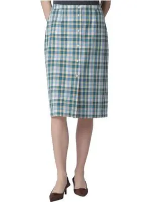 Prada Checked Pencil Skirt - Multicolor
