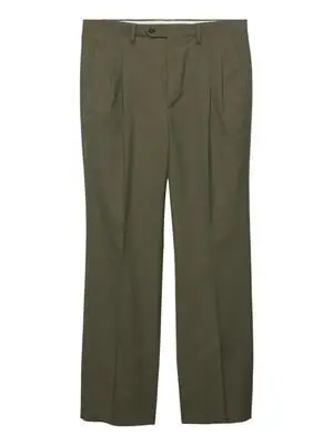 Prada Wide-leg Pleated Trousers - Forest Green