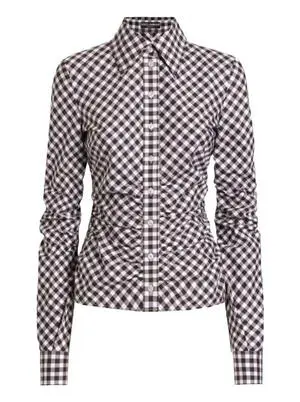 Dolce & Gabbana Dolce & Gabbana Checked Twill Shirt Gray