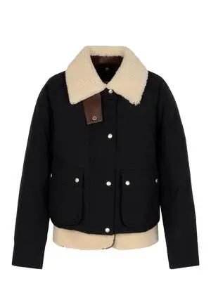 Loewe Shearling-collar Jacket - Black