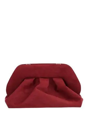THEMOIRE Tia Suede Clutch Bag - Red