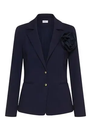 Marella Slim-fit Jersey Blazer - Navy Blue