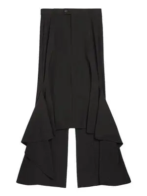 Balenciaga Deconstructed Godet Skirt - Black