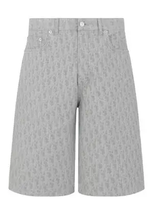 Dior Oblique Monogram Bermuda Shorts - Gray