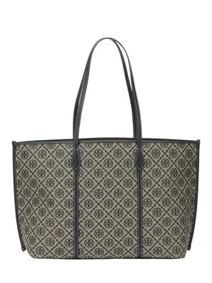 Tory Burch Perry T Monogram Tote Bag - Black