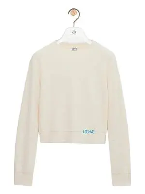 LOEWE Loewe Logo Embroidered Crewneck Jumper