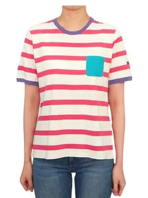 Saint James Striped Graphic T-shirt - White