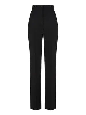 Alexander McQueen High-waist Pleat Detailed Trousers - Black