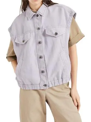 Brunello Cucinelli Monili Detail Vest - Lavender