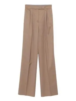 Max Mara Pleated Wide-leg Trousers - Brown
