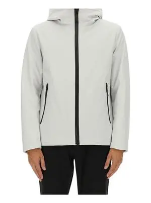 Woolrich Hooded Jacket With Long Sleeves And Zipper Closure - White