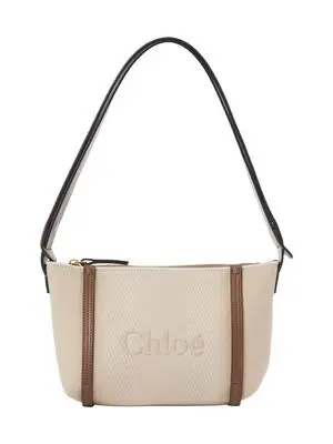 Chloé Carry Logo Detailed Shoulder Bag - Vegetable Beige