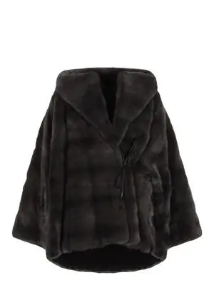 YVES SALOMON Belted Hooded Coat - No