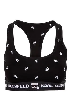 Karl Lagerfeld Logo Printed Sports Underwear - Black