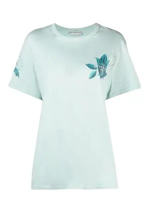Givenchy Floral Schematics Printed T-shirt - Blue