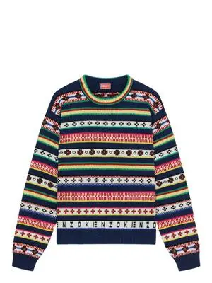 Kenzo Jacquard Crewneck Jumper - Black