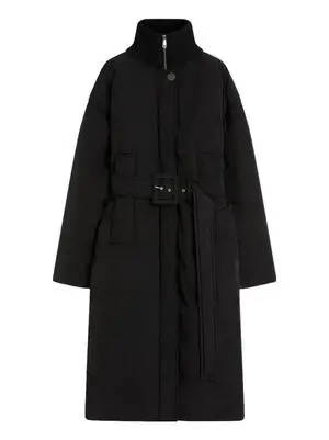 Sportmax Casarsa Belted Long Coat - Black
