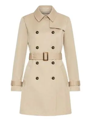 MARELLA Marella Double-Breasted Technical Cotton Trench Coat