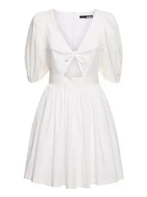 ROTATE BY BIRGER CHRISTENSEN Bubble Sleeve Cut-out Dress - White