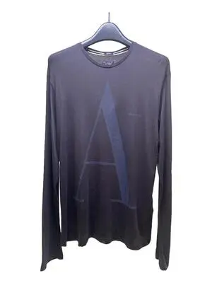 Emporio Armani Logo T-shirt With Round Neck - Black