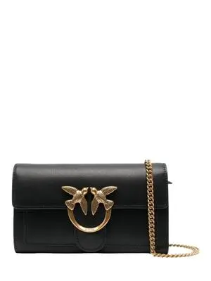 Pinko Love Chain-linked Clutch Bag - Black