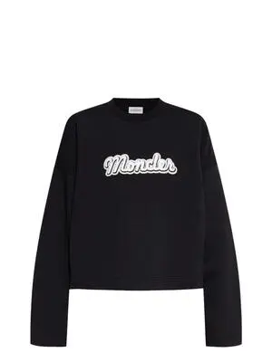Moncler Logo Crewneck Sweatshirt - Black