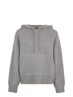 NILI LOTAN Dana Knit Pullover Hoodie - Gray