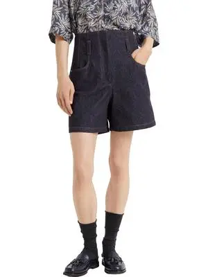 Brunello Cucinelli High-waisted Denim Shorts - Blue