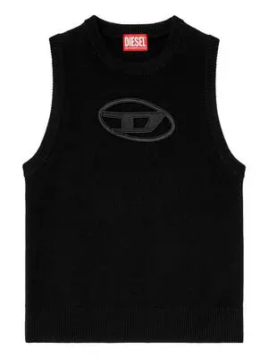 DIESEL® M-argarin-sl Knitted Tank Top - Black
