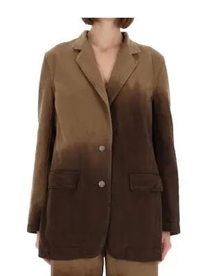 UMA WANG Long-sleeved Suit Jacket - Brown