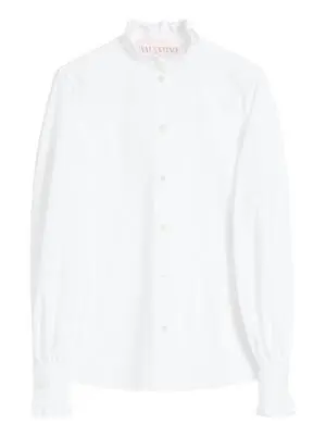Valentino Garavani Button-up Shirt With Ruffle Details - Bianco Ottico