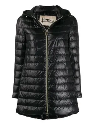 Herno Down Hooded Coat - Black