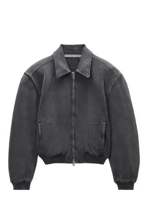 Alexander Wang Oversized Zip-up Moto Jacket - Grey