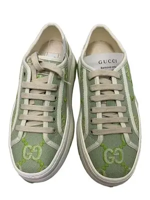 Gucci Gucci Lace-Up Low-Top Sneakers Green