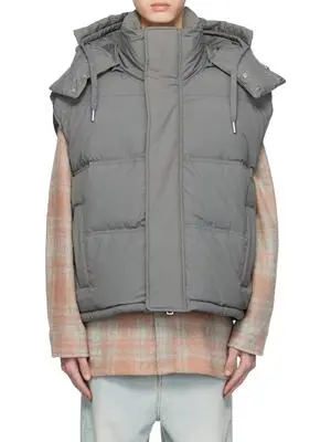 Ami Padded Hooded Gilet - Gray