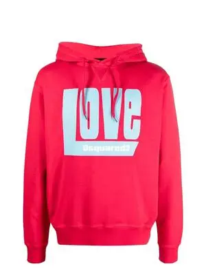 Dsquared2 Logo-print Hoodie - Red