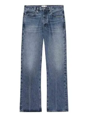 FRAME Faded Effect High Waist Jeans - Blue
