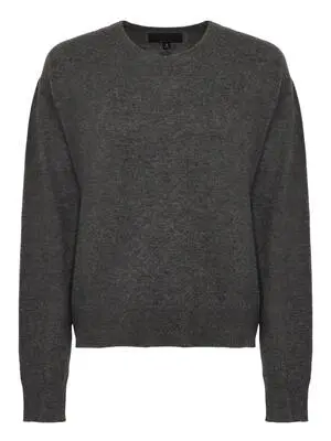 NILI LOTAN Itzel Crew Neck Knit Sweater - Black