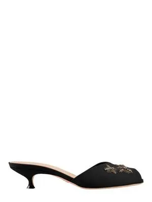 Dior D-dream Embellished Heeled Slide Sandals - Black