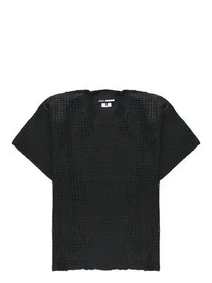 Junya Watanabe Open-knit Short-sleeved T-shirt - Black