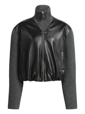 Alaïa Varsity Panelled Zip-up Jacket - Dark Gray