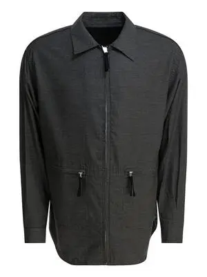 Comme Des Garçons Homme Flannel Checked Zipped Overshirt - Black