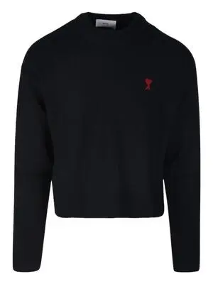 Ami De Coeur Embroidered Knit Jumper - Black