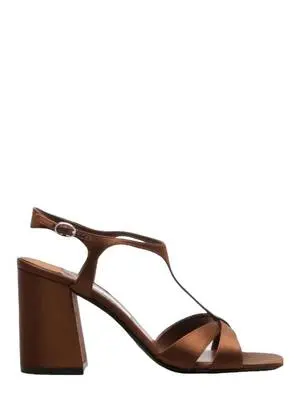 JIMMY CHOO Kesia 85 Block Heel Sandals - Brown