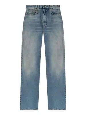 R13 Wide-leg Distressed Jeans - Blue
