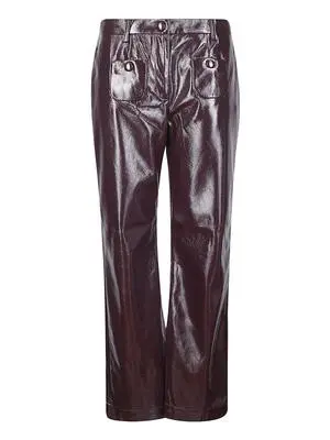 Baum Und Pferdgarten Niella Coated Straight Leg Pants - Black