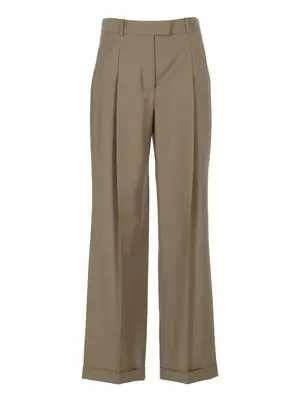 THE ROW The Row Sorina Pleated Turn-Up Pants