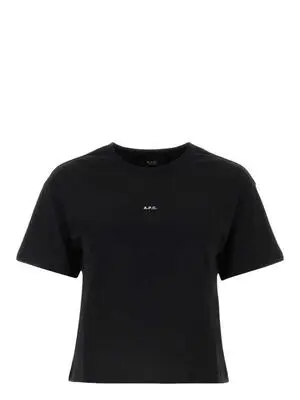 A.p.c. Logo Detailed Crewneck T-shirt - Black