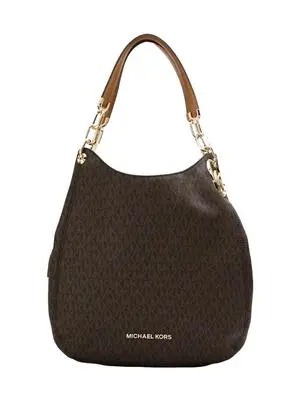 Michael Kors Lillie Monogram Large Shoulder Bag - Black